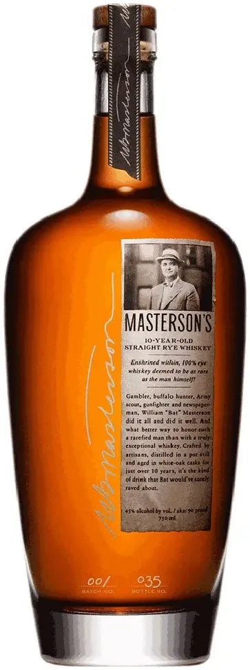 Buy 35 Maple Street Masterson's 10 Year Old Straight Rye Whiskey 750ml ...